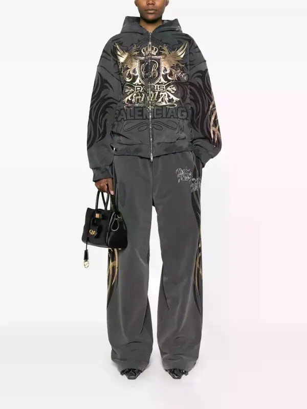 Balenciaga Tacky Gold-print Track Pants