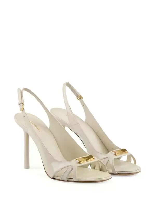 FERRAGAMO 95mm Vara Buckle Slingback Pumps