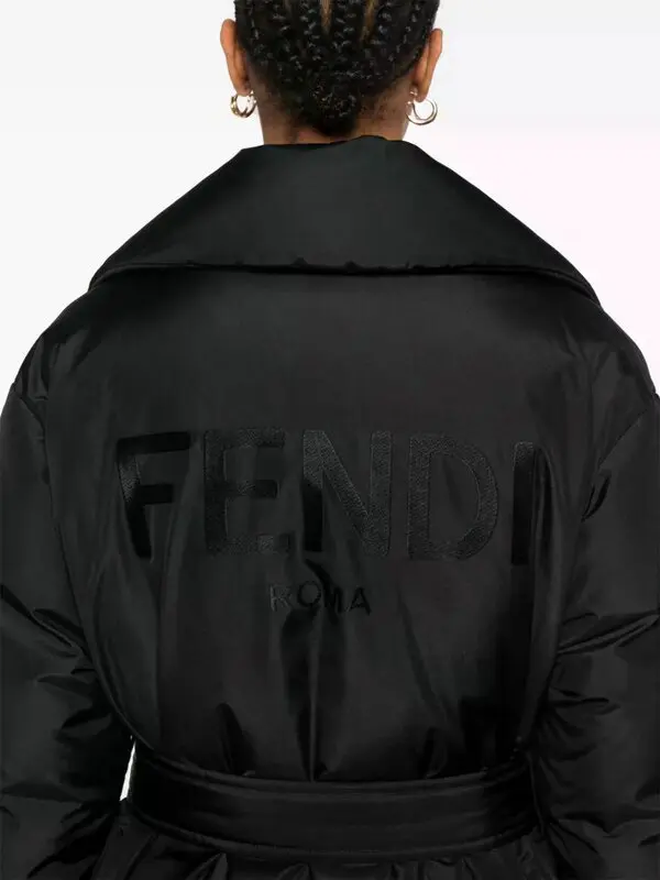 Fendi Logo-embroidered Padded Coat