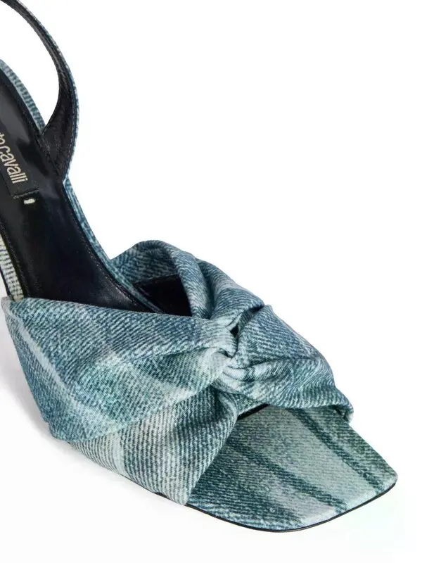 Roberto Cavalli Twisted Slingback Sandals