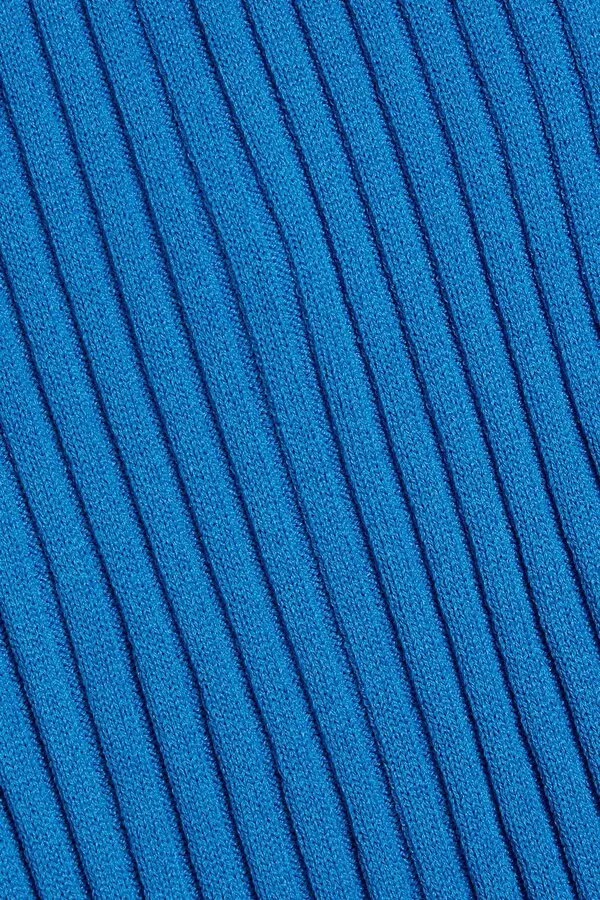 Proenza Schouler Vida Ribbed-knit Midi Dress - Azure