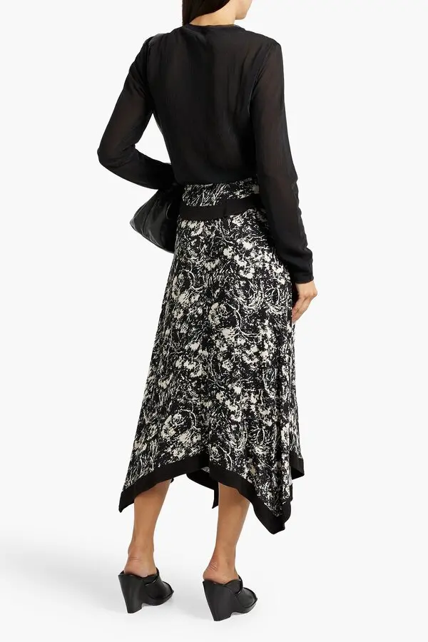 Proenza Schouler Dara Chiffon Top - Black
