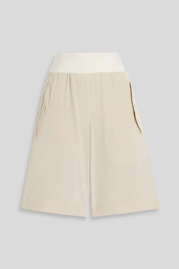 Helmut Lang Silk Crepe De Chine Shorts - Cream