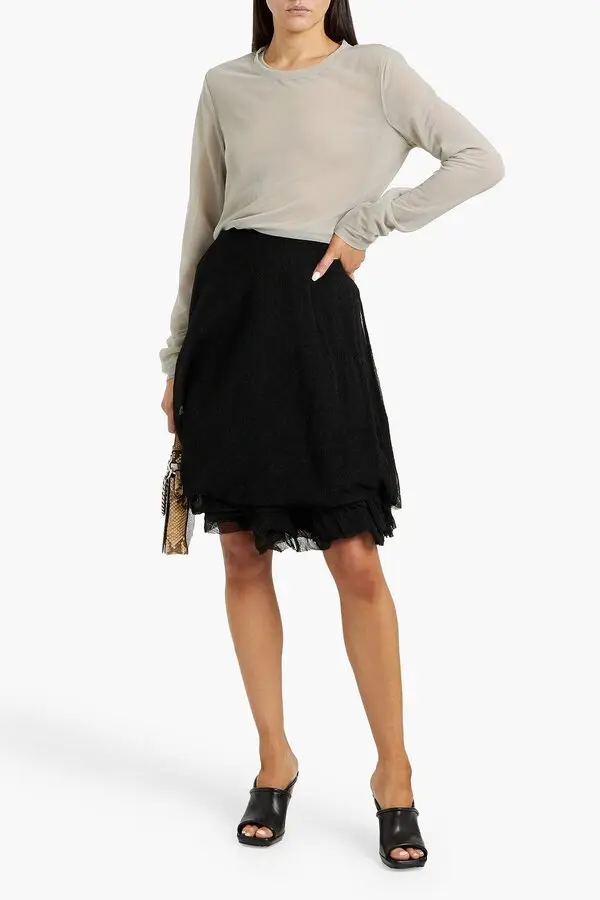 Proenza Schouler Julia Tiered Georgette Mini Skirt
