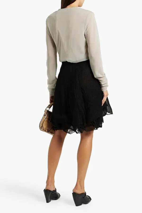 Proenza Schouler Julia Tiered Georgette Mini Skirt