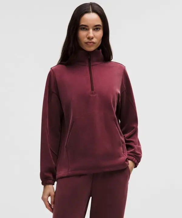 Lululemon Softstreme Half-zip - Burgundy Bay