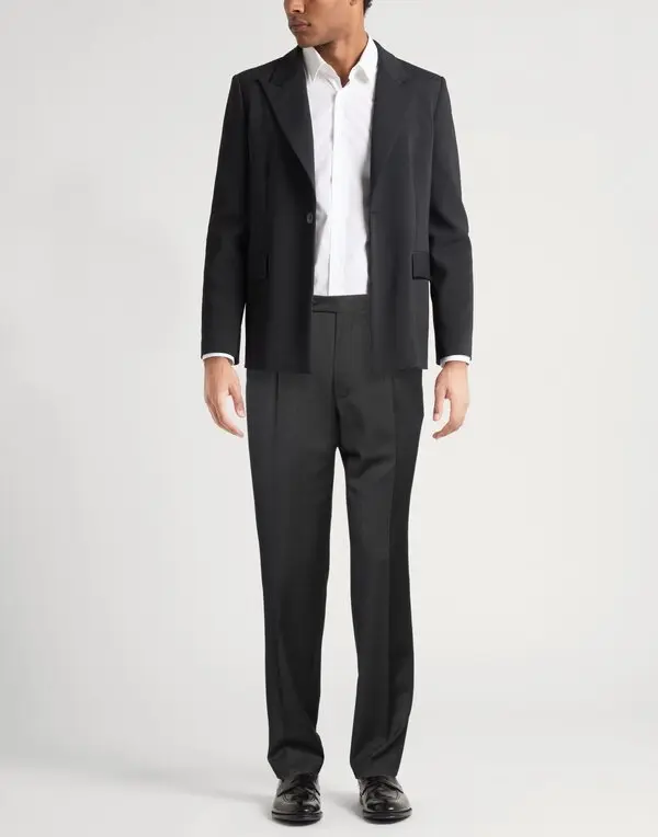 Canali Virgin Wool Tapered Leg Trousers