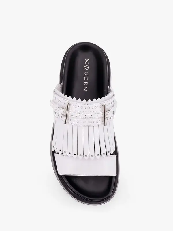 Alexander McQueen Leather Fringe Sandals
