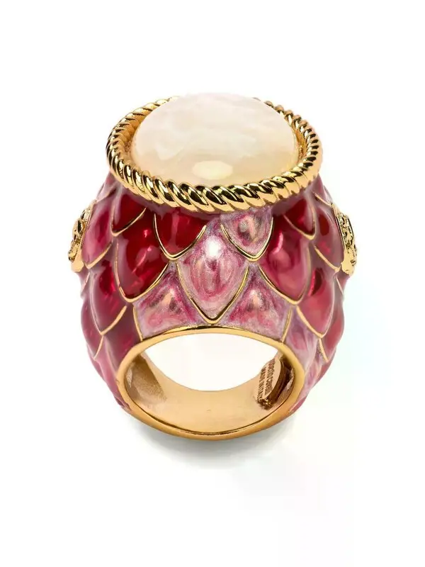 Roberto Cavalli Stone-embellished Ring - Gold