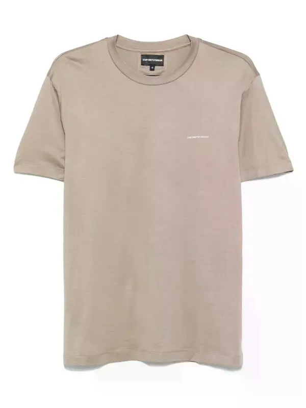 Emporio Armani Logo-print T-shirt - Neutrals