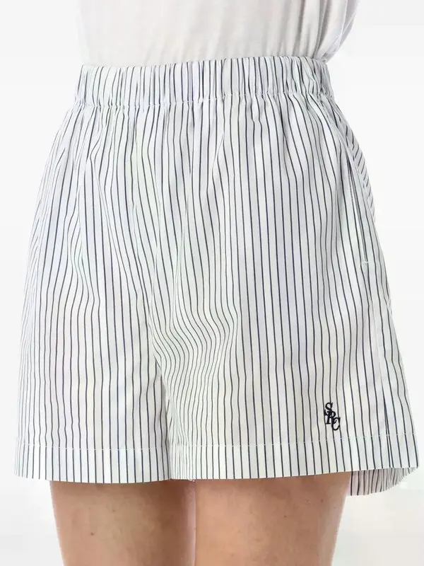 SPORTY & RICH Striped Shorts - Blue