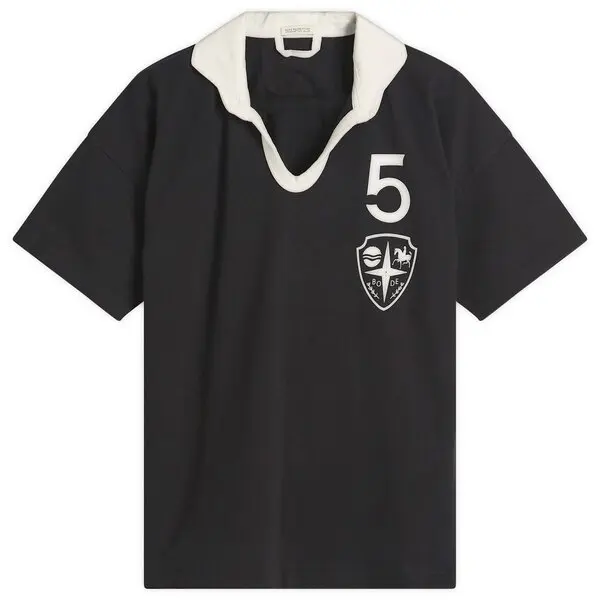 Bode Recreation Polo In Black - 30% Off | Editorialist