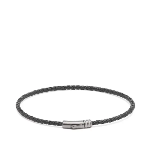 Miansai Juno Leather Bracelet - Solid Black