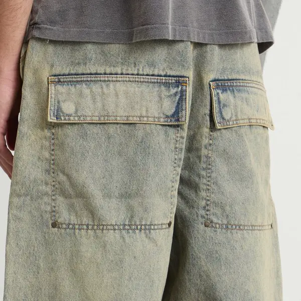 ENTIRE STUDIOS Spar Denim Shorts - Surface Wave