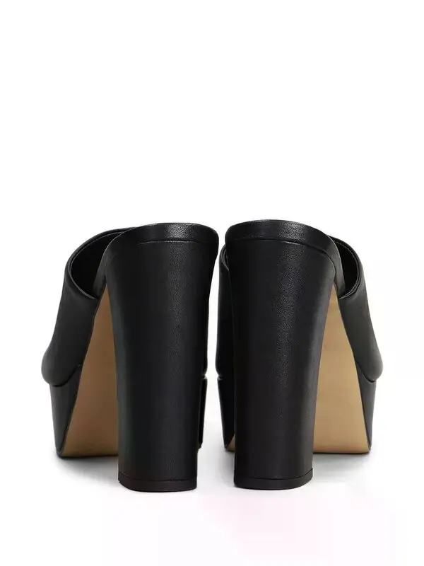 ANDREA CARRANO 100mm Leather Sandals - Black