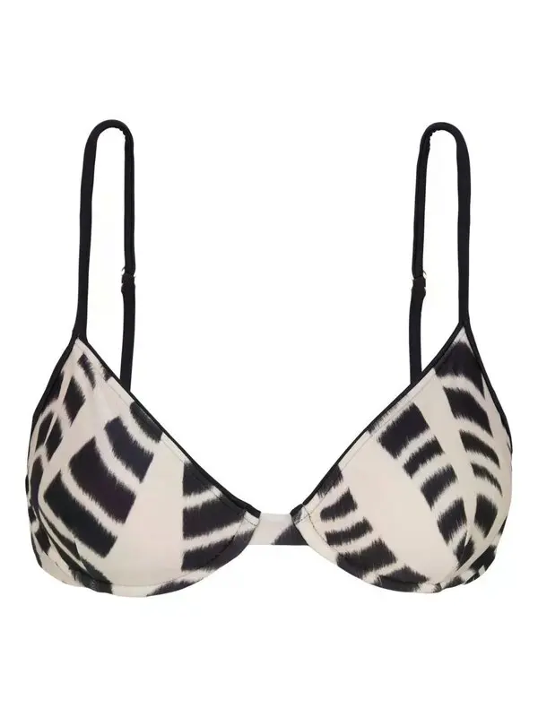 LENNY NIEMEYER Printed Triangle Bikini Top - Black