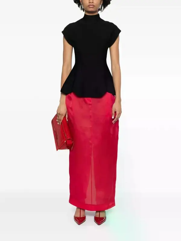 Khaite Lucian Maxi Skirt - Red