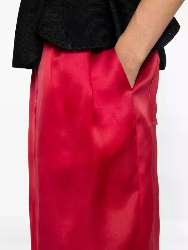 Khaite Lucian Maxi Skirt - Red