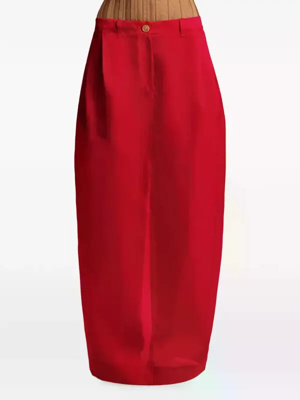 Khaite Lucian Maxi Skirt - Red