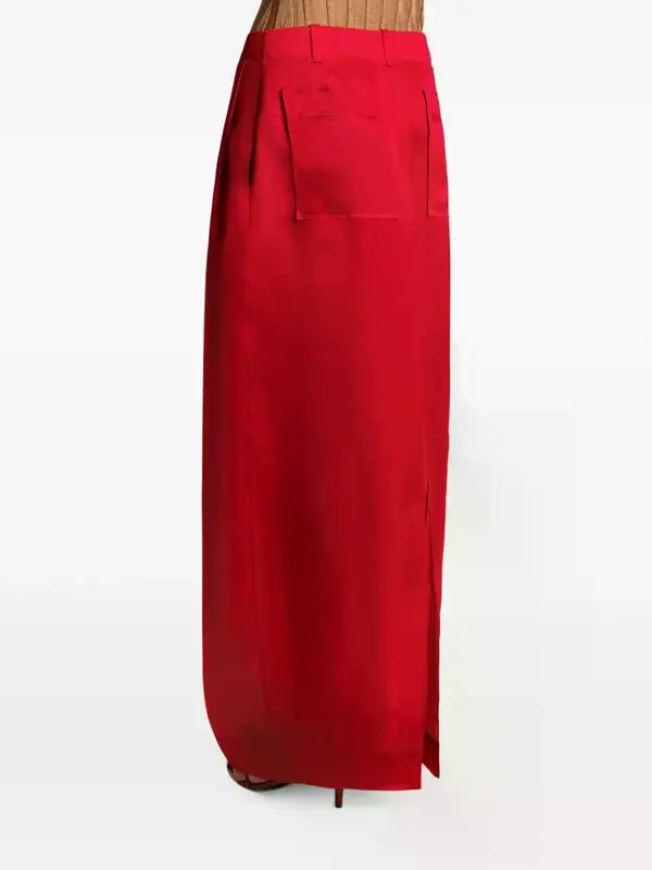 Khaite Lucian Maxi Skirt - Red
