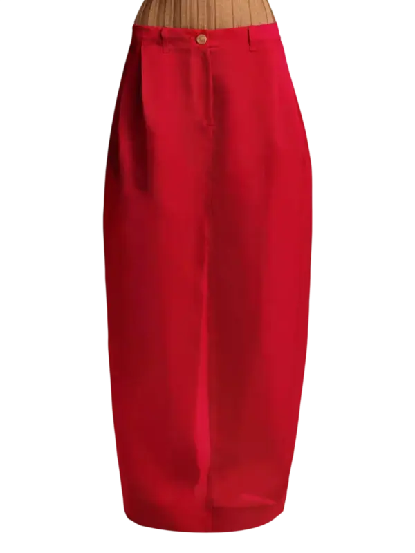Khaite Lucian Maxi Skirt - Red