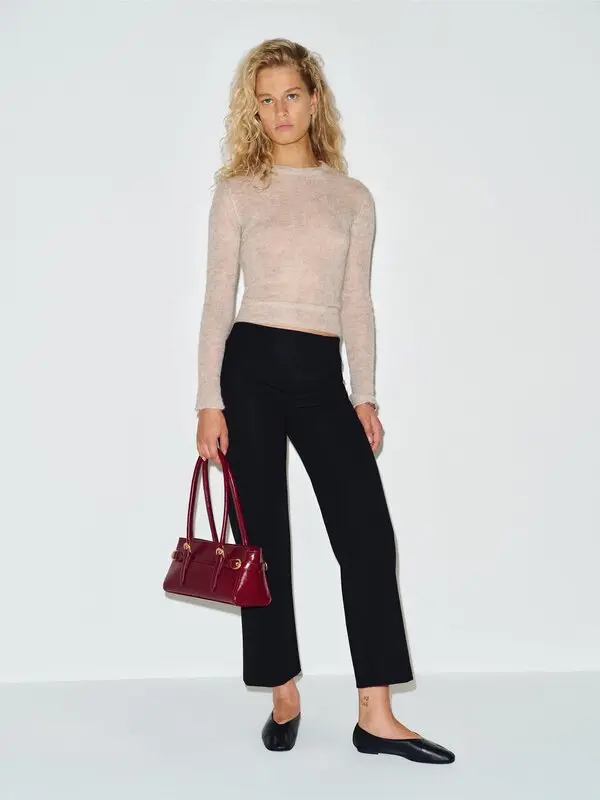 REFORMATION Palmer Cropped Knit Pant