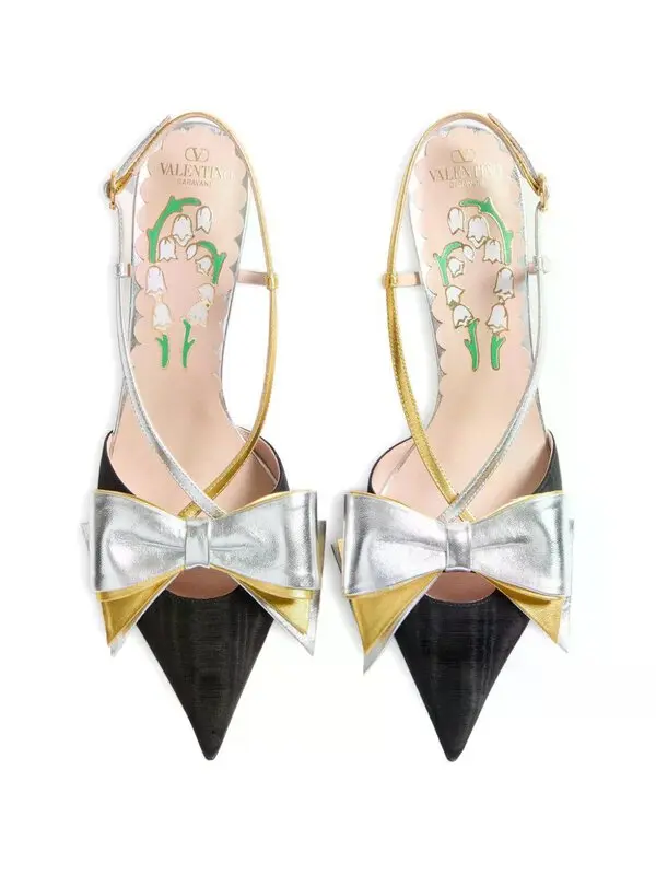 Valentino Garavani Bowow Slingback Pumps - Black