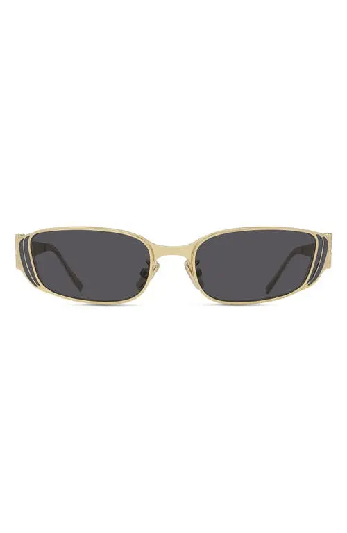 Givenchy 4g Liquid 55mm Rectangle Sunglasses - Shiny Endura Gold / Smoke