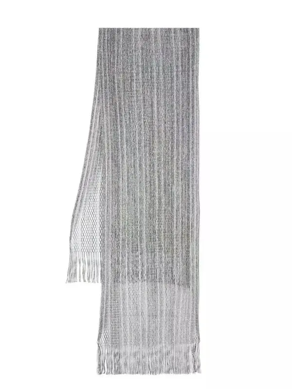 Missoni Metallic-threading Open-knit Scarf - Silver