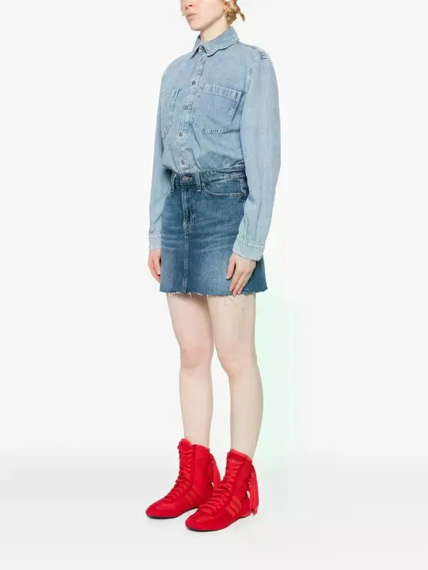 7 For All Mankind Denim Mini Skirt