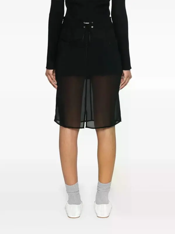 Pinko Sheer-panel Midi Skirt