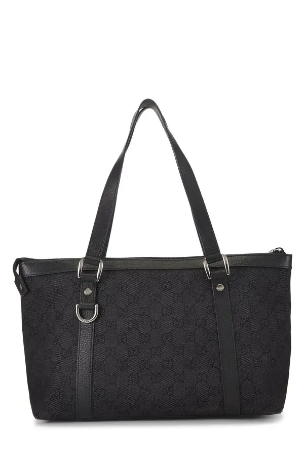 Gucci Gg Monogram Denim Tote - Black