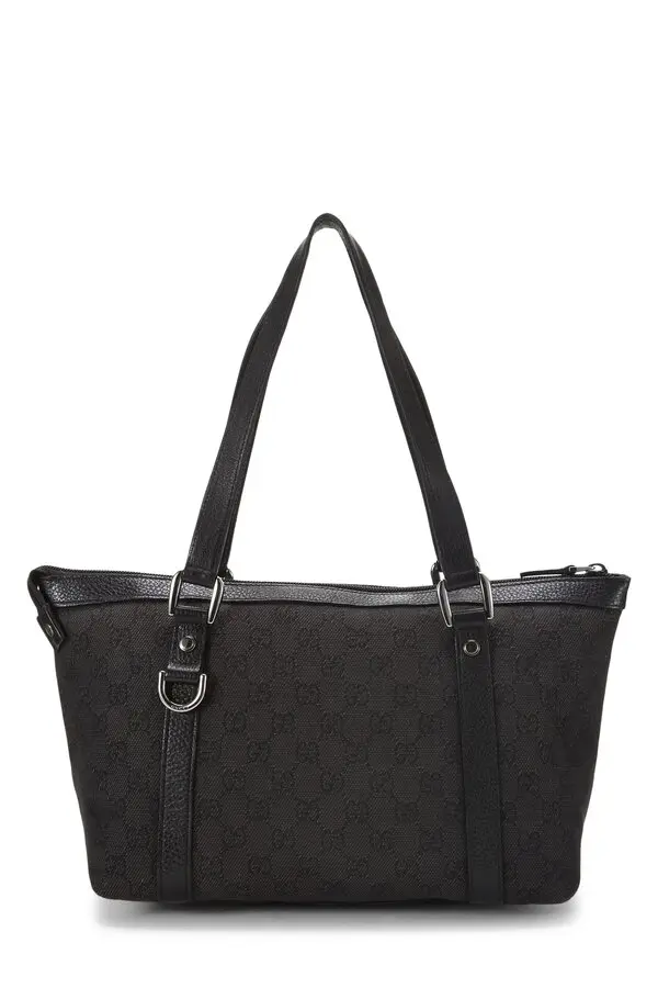 Gucci Gg Monogram Denim Tote - Black