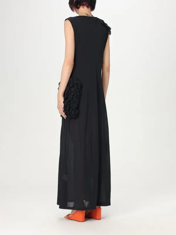 msgm black ruffle dress WW45247] MSGM main image 1