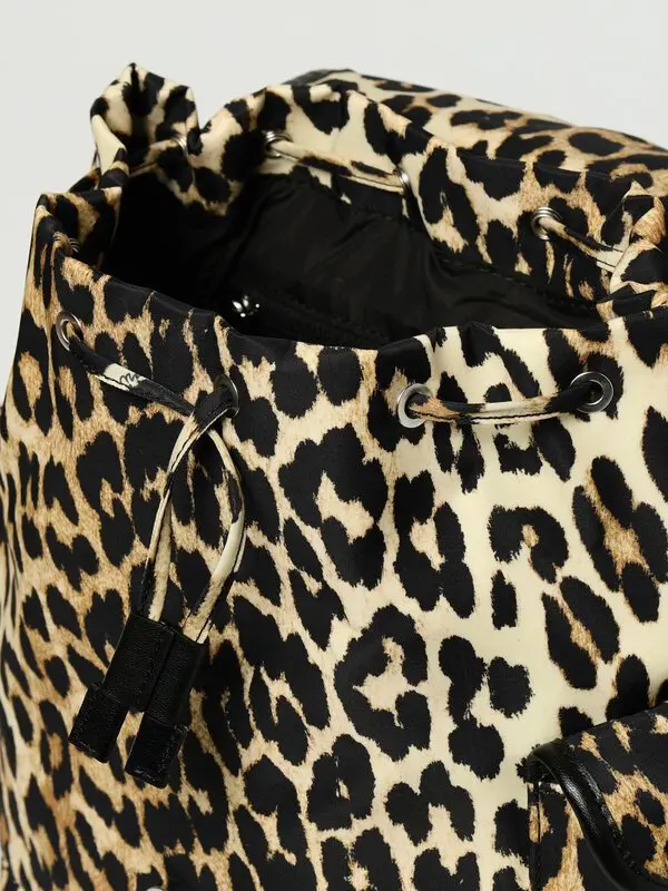 GANNI Leopard Print Backpack - Multicolor