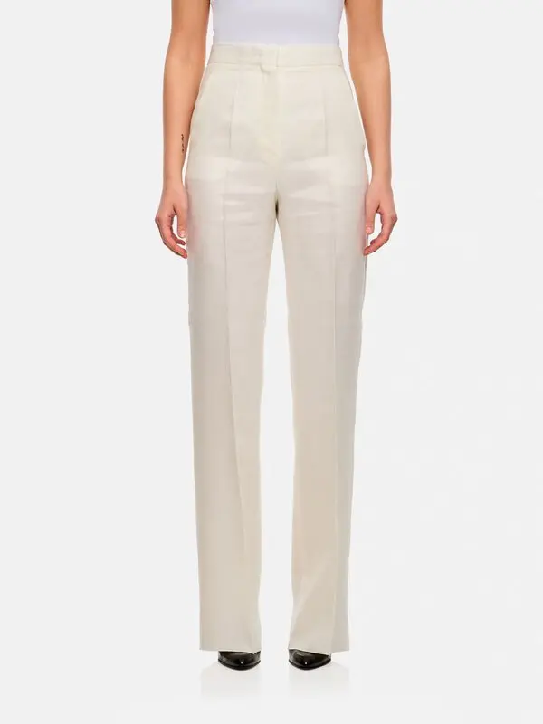 Max Mara Wide Leg Trousers - White