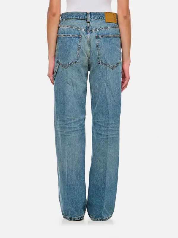 HAIKURE Straight Leg Jeans - Gnawed Blue