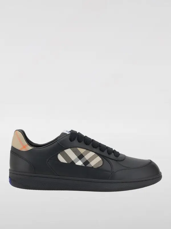 Burberry Checked Sneakers - Black
