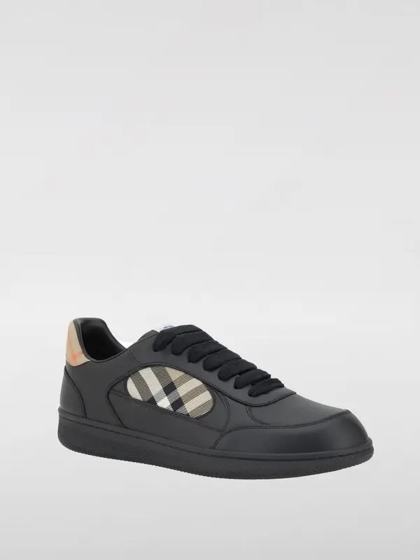 Burberry Checked Sneakers - Black
