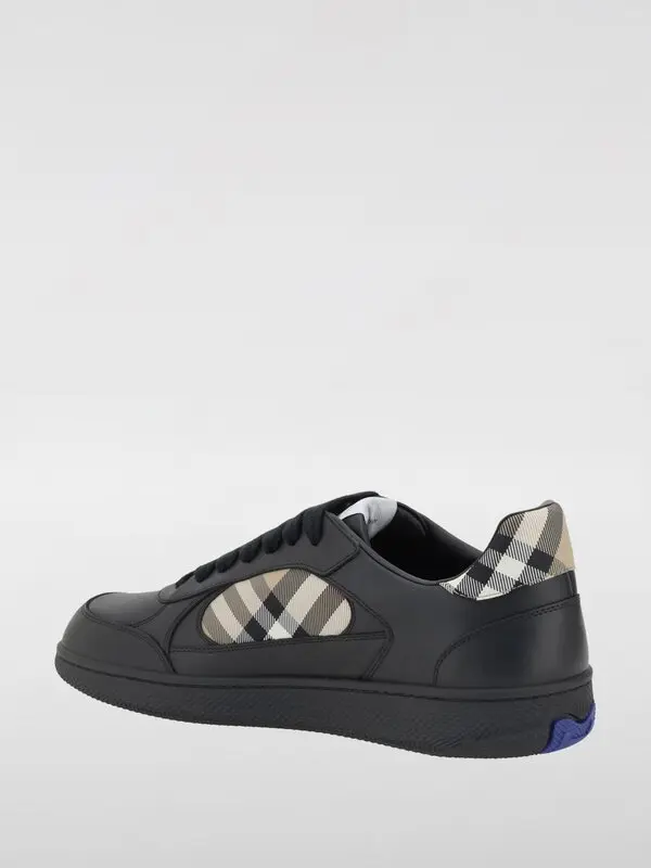 Burberry Checked Sneakers - Black