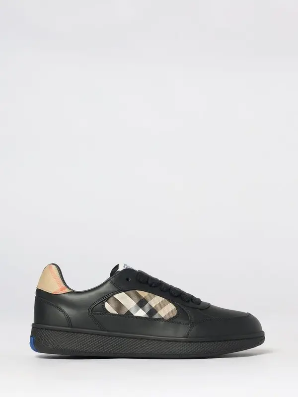 Burberry Checked Sneakers - Black