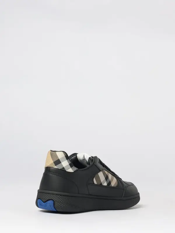 Burberry Checked Sneakers - Black