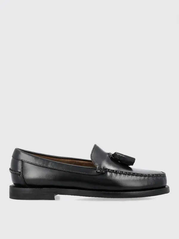 SEBAGO Brushed Leather Loafers With Tassels - Black