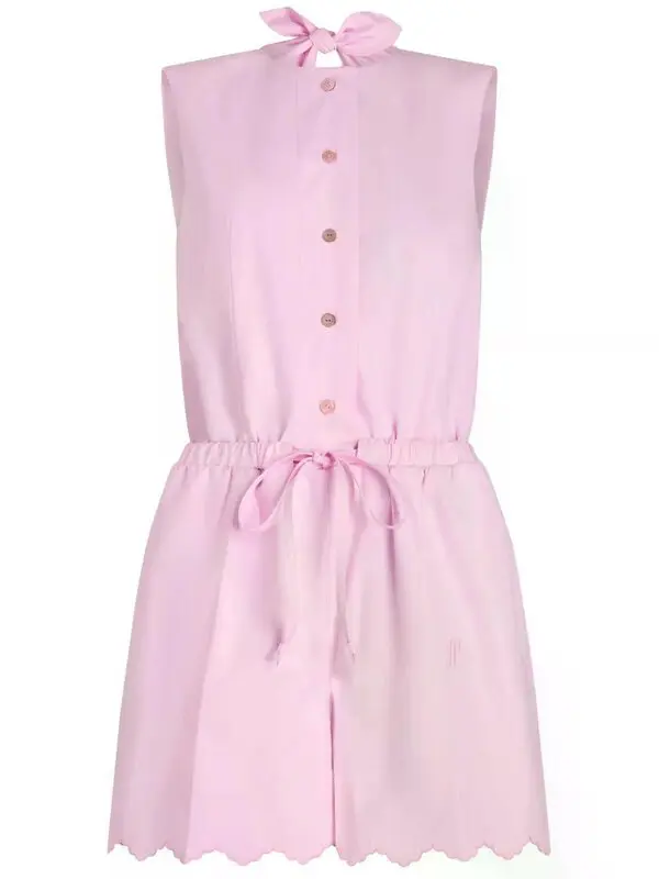 Patou Cotton Poplin Playsuit - Pink