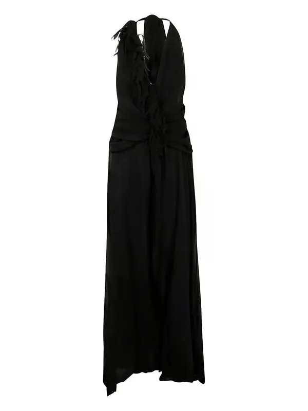 Blumarine Halterneck Maxi Dress - Black