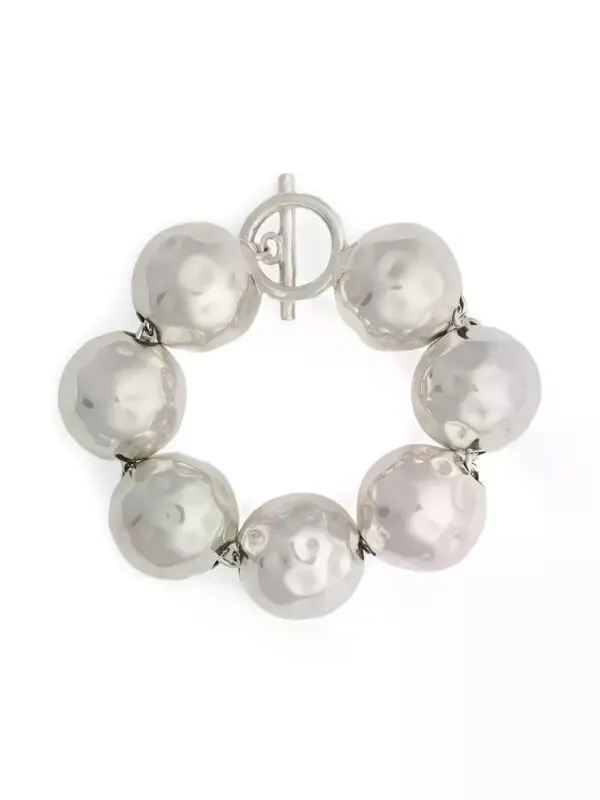 Patou Hammered Sphere Bracelet - Silver