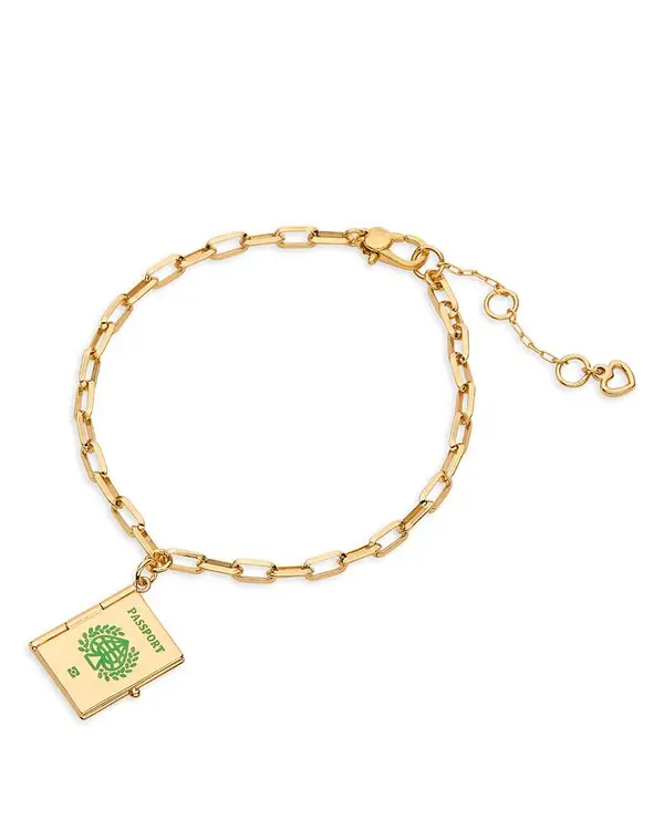 Kate Spade New York Passport Charm Link Bracelet - Gold