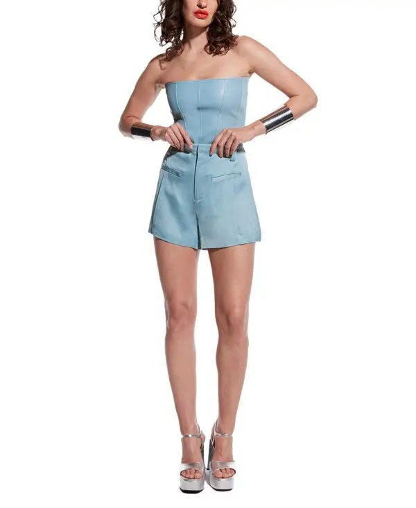 AS By DF Archer Leather Bustier - Mist