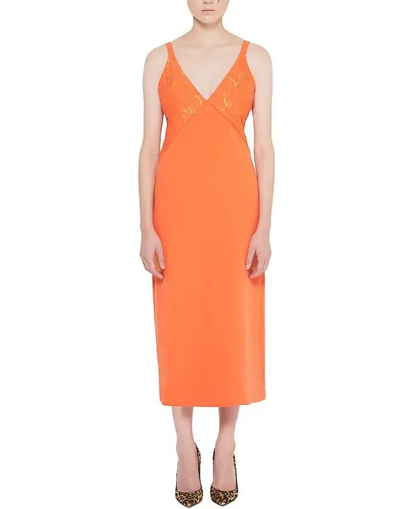 princess polly baby blue dress As By Df Calabria Midi Dress In Blood Orange - 40% Off