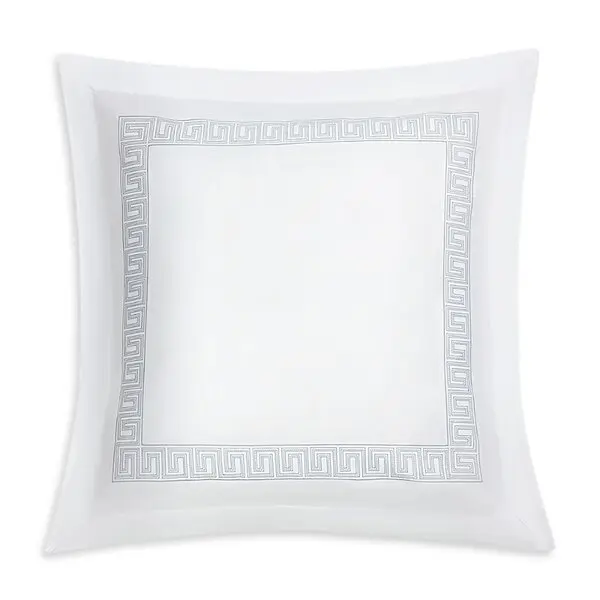 MATOUK Ophelia Percale Euro Sham - Silver